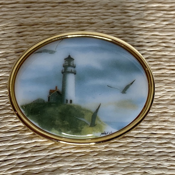 Jewelry | Vintage Patchell Olson Lighthouse Brooch Pin | Poshmark